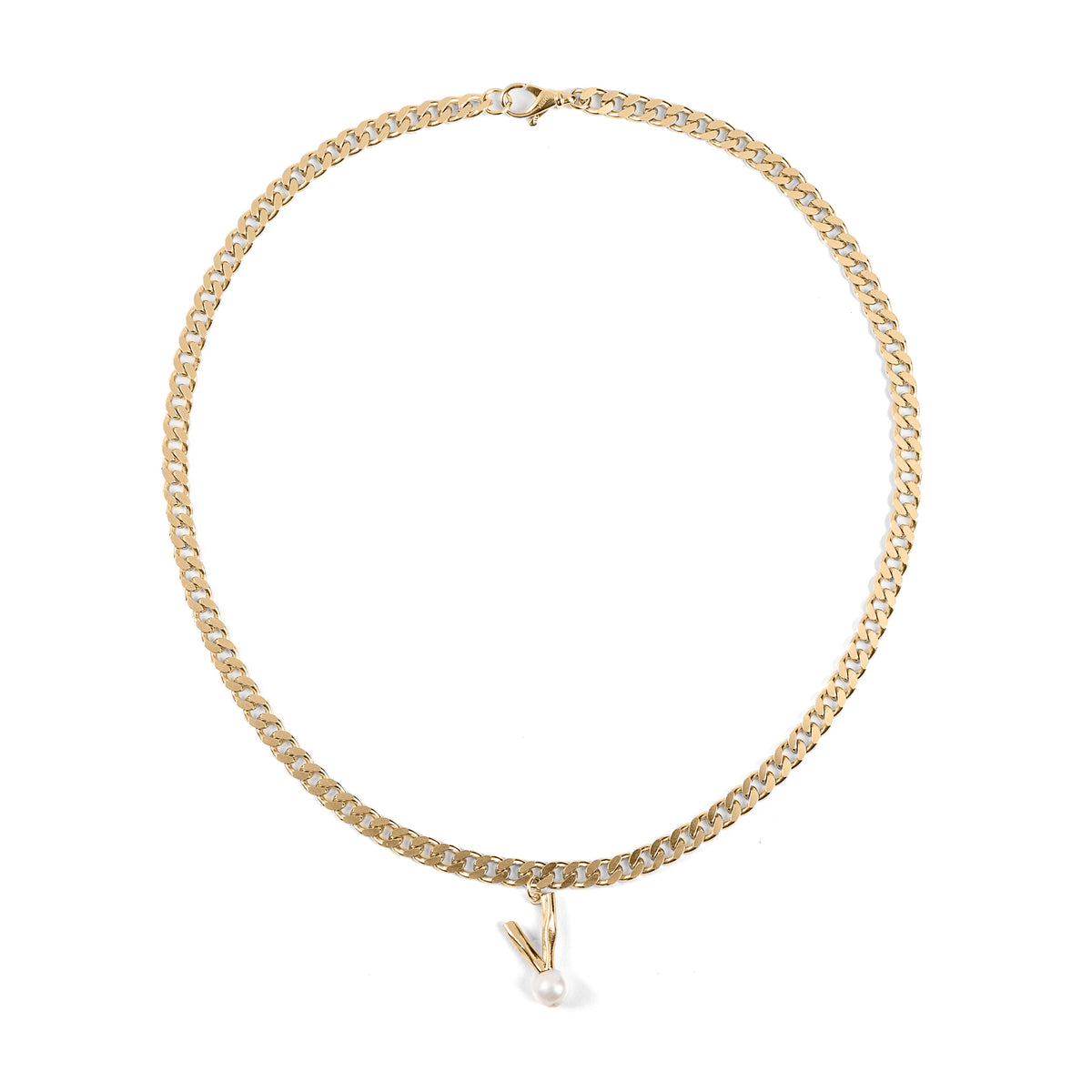 The Cuban V Chain in Yellow Gold – VEERT